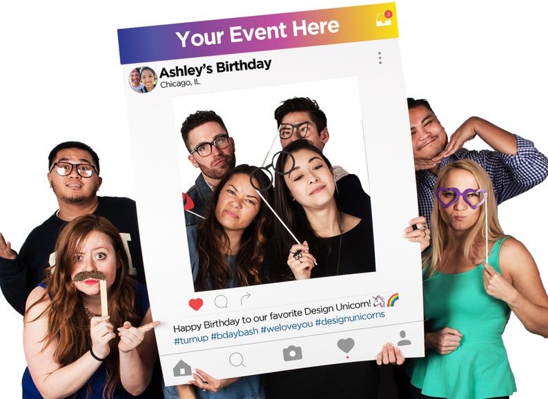 Social Media Frame Custom Social Media Frame Selfie Frame Etsy