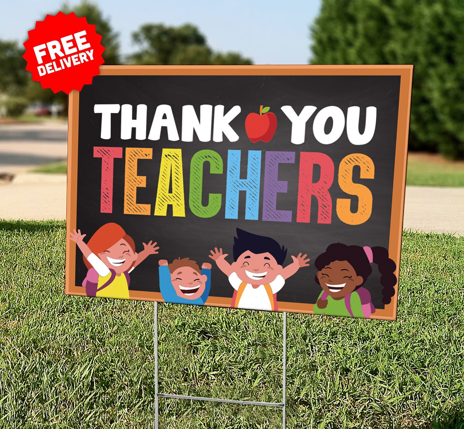 THANK YOU TEACHERS Lawn Yard Sign Back to School First - Etsy