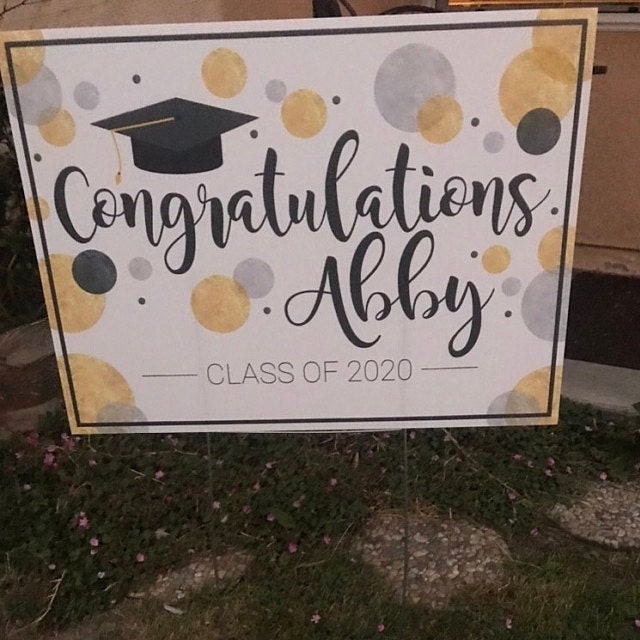 Congratulations Graduate - Graduation Sign - Class of 2022 - Graduation ...