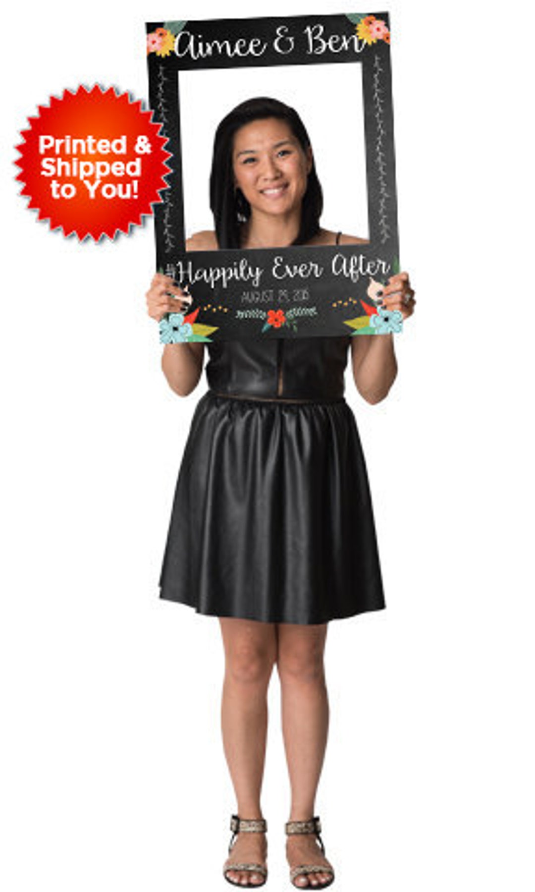 Chalkboard Design Custom Photo Prop - Photo Booth Prop - Wedding - Baby ...