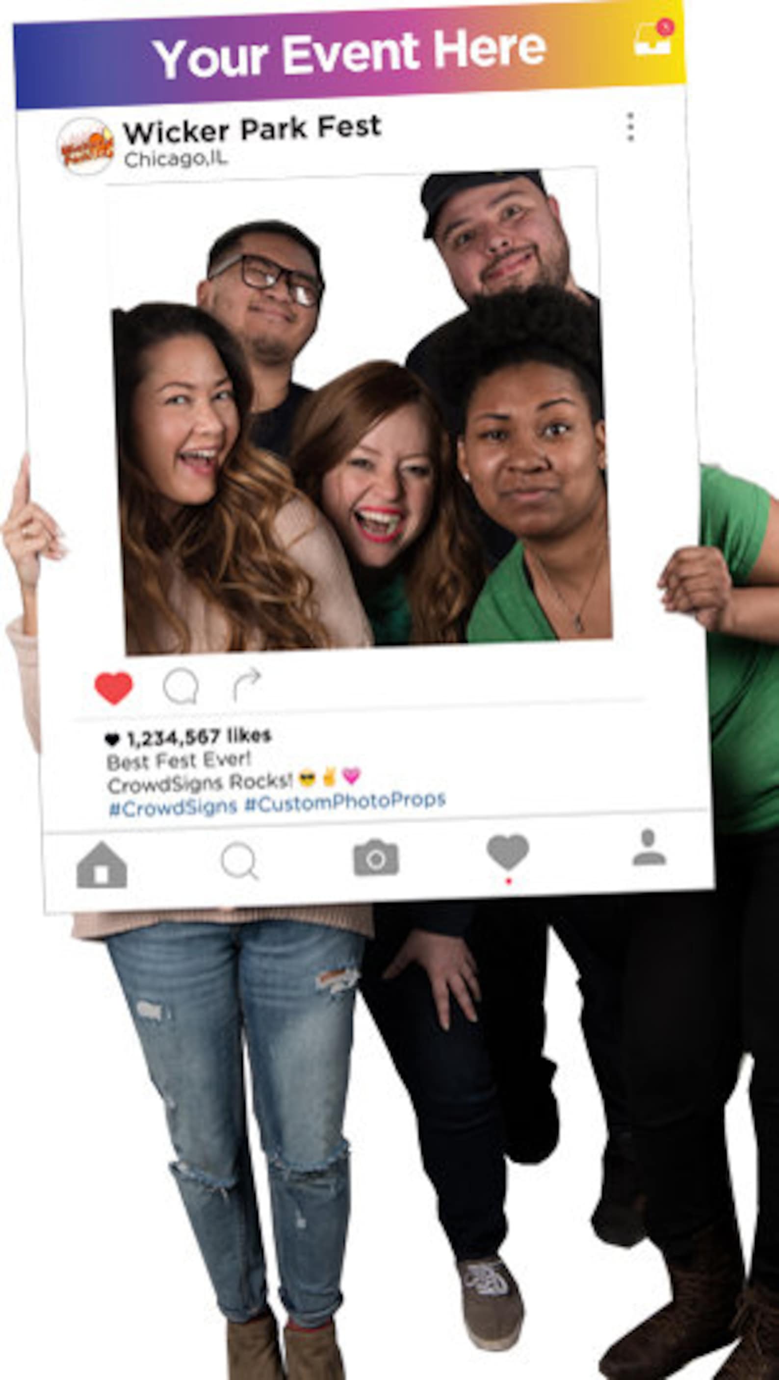 Social Media Frame - Custom Social Media Frame - Selfie Frame - Cut Out ...