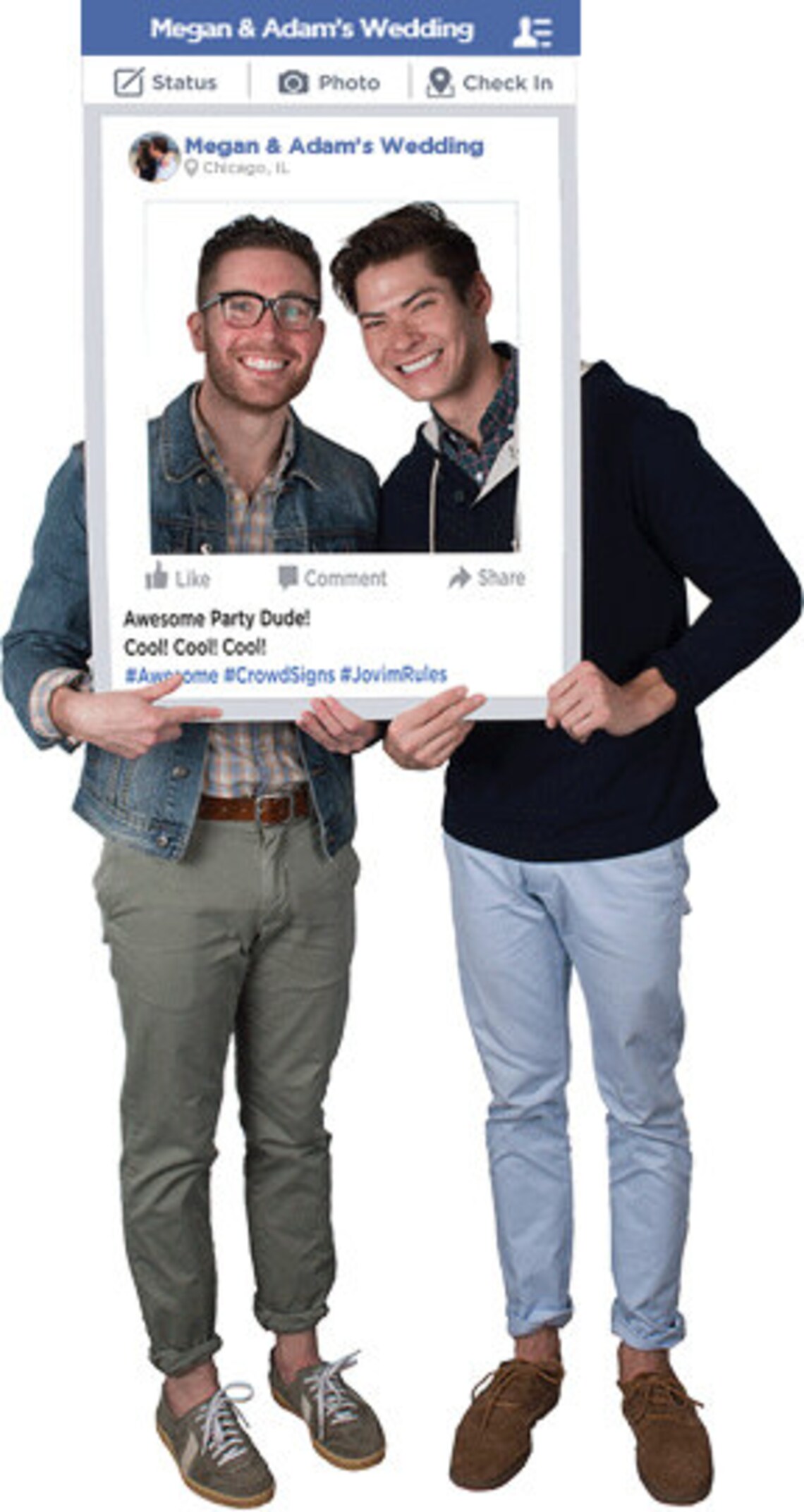 Facebook Style Custom Photo Prop Wedding Shower Birthday - Etsy