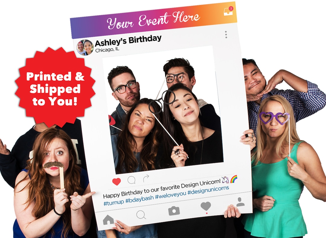 Social Media Frame - Custom Social Media Frame - Selfie Frame - Cut Out ...