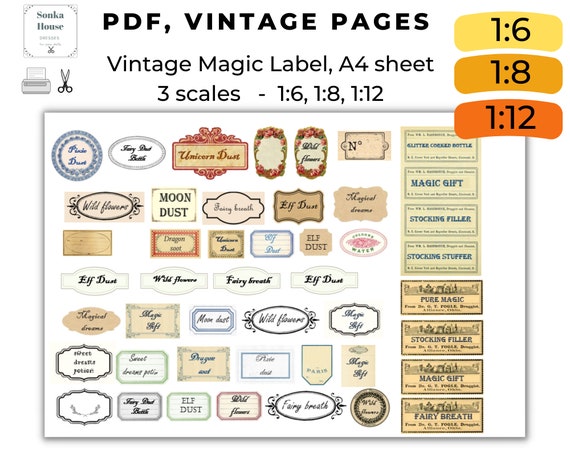 PDF Bottles Labels Fairy Magic Vintage Pharmacy Labels DIY - Etsy