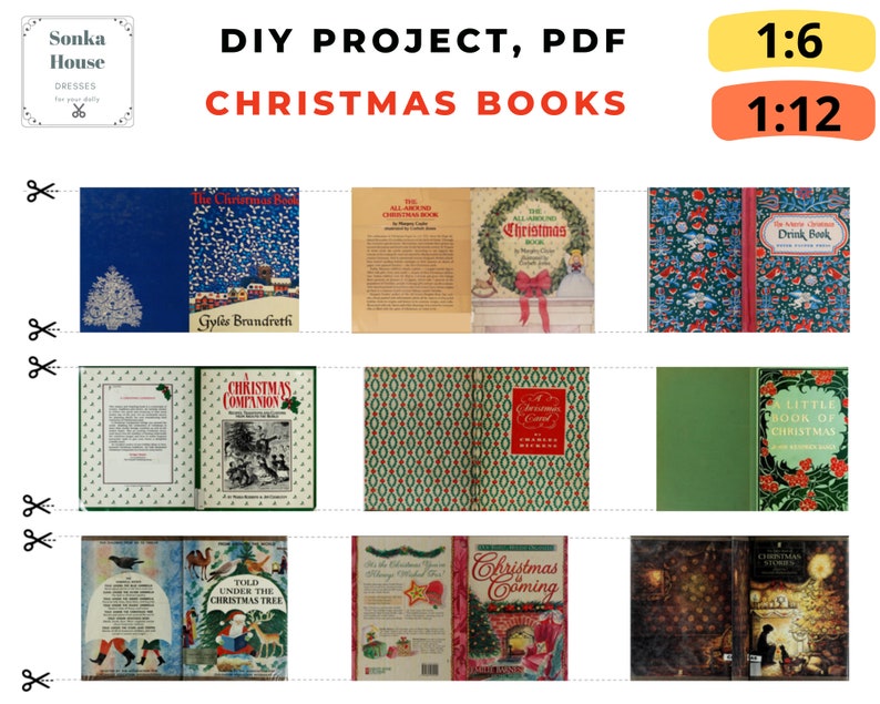 DIY Christmas Book, PDF Instant Download, 9 Covers Book, Xmas Pattern ...