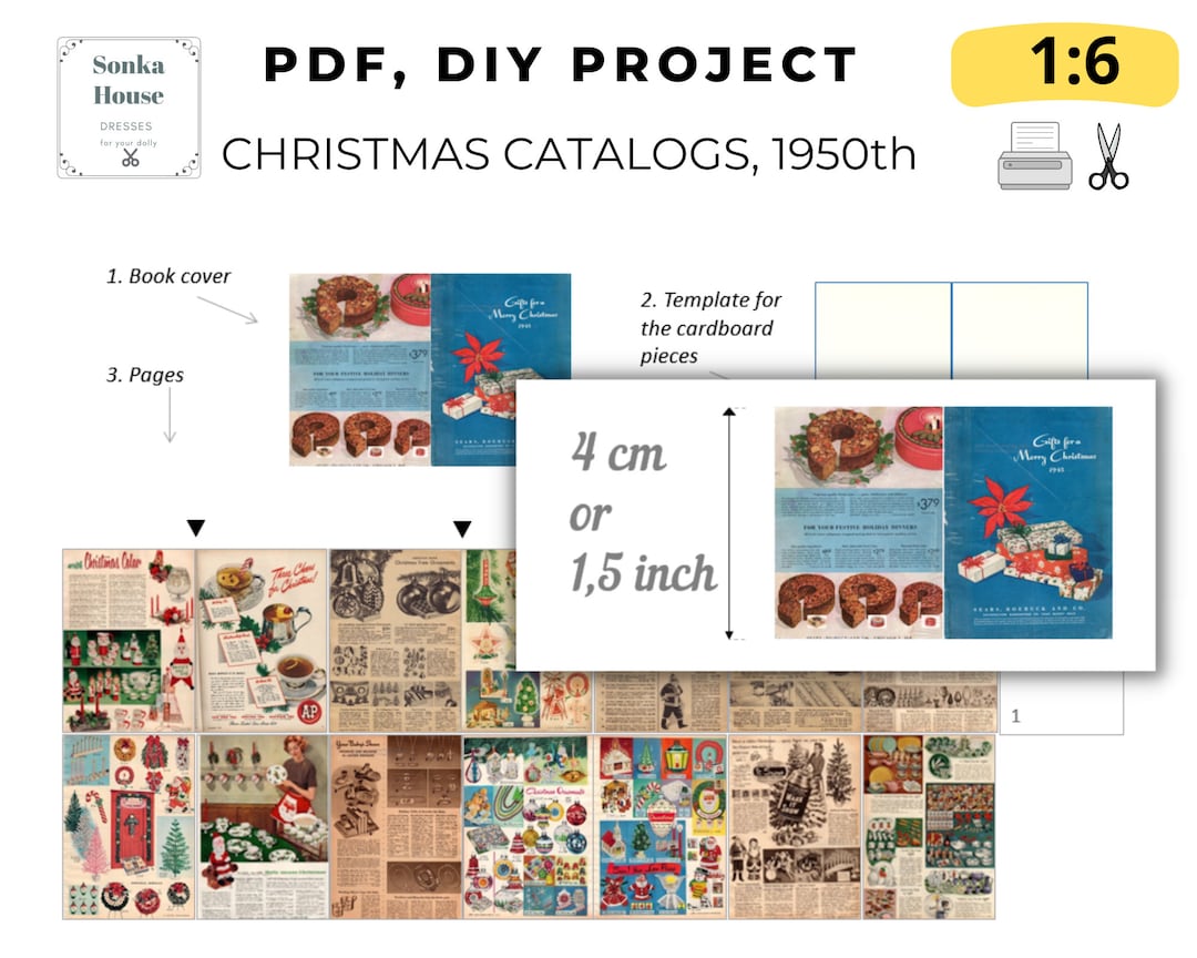 DIY 1/6 PDF Catalogs Christmas, Instant 1950th, Download Vintage XMAS ...