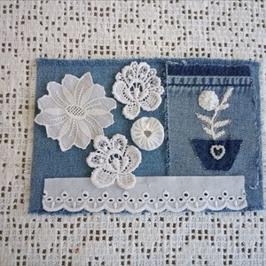 Denim Slow Stitching Kit, Blue Slow Stitch Kit, Denim Fabric Set ...