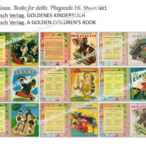 Miniature Little Golden Books Printable - Etsy