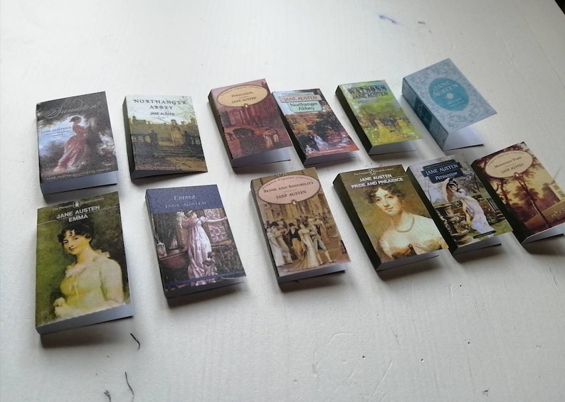 PDF Instant Download Jane Austen 12 Covers Book Miniature Dollhouse ...