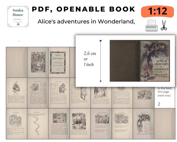 DIY Miniature Printable PDF 1/12 Instant Download Alice's - Etsy