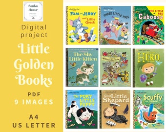 Tiny Golden Library, Vintage Mini Books - Etsy