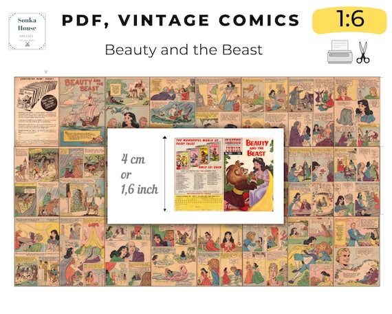 DIY Miniature Book Beauty and the Beast PDF Instant - Etsy