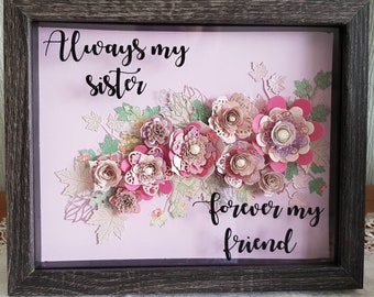 Sister Shadow Box - Etsy