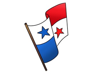 Panama Flag Clear Sticker - 2" Length | Weatherproof Vinyl Decal ...