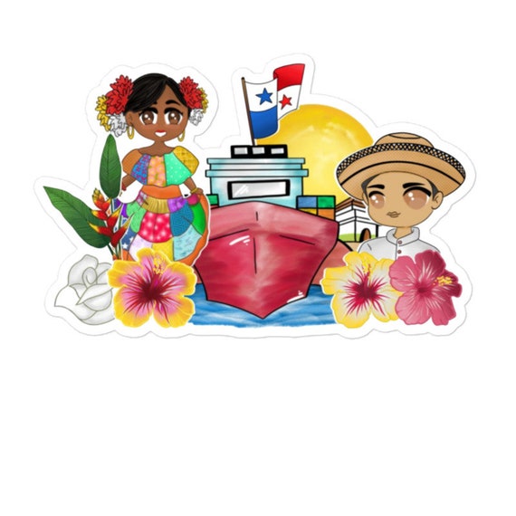 Panama Conga Pollera Y Amigos Sticker | Etsy Canada