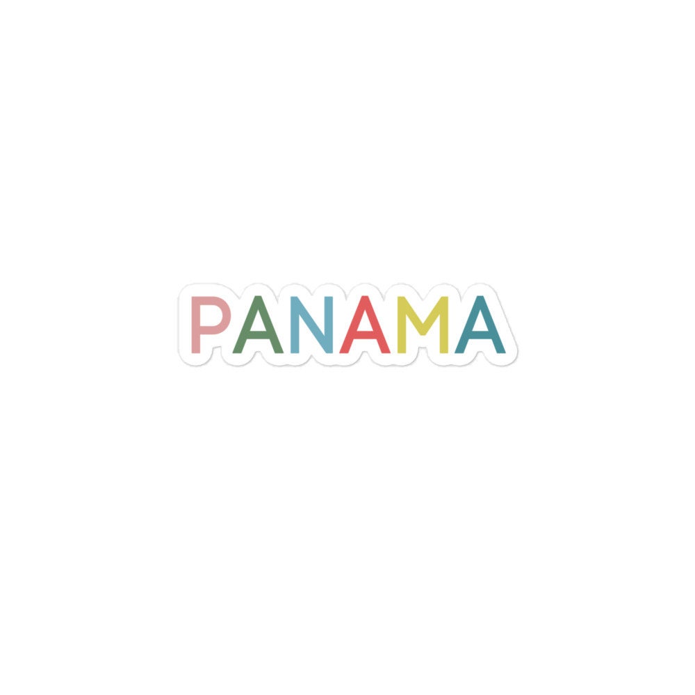 Panama Sticker, Vintage Colors Panama Sticker, Panama, Calcomanía De ...