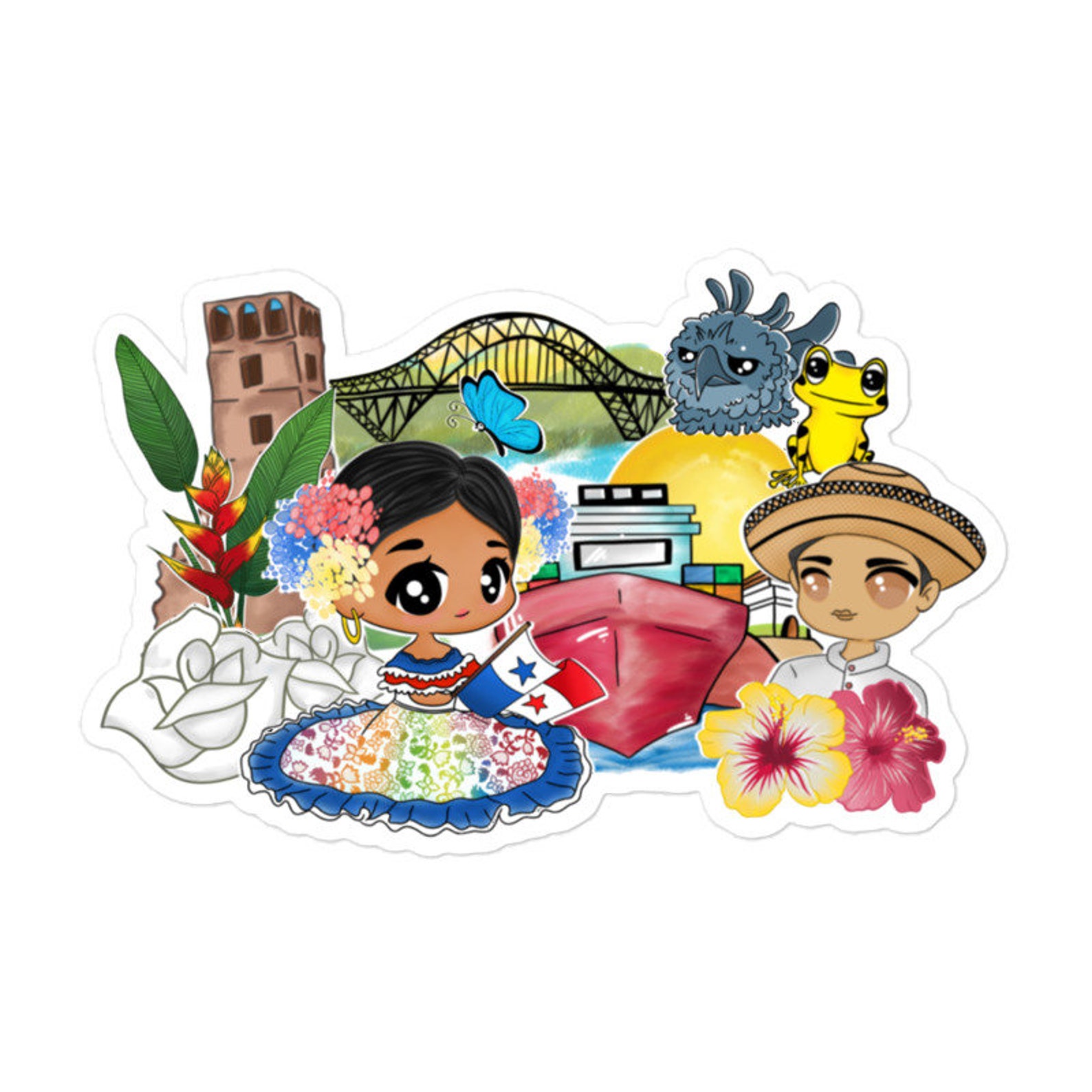 Panamá Y Amigos Sticker, Calcomania, Panama Stickers, Calcomania De ...