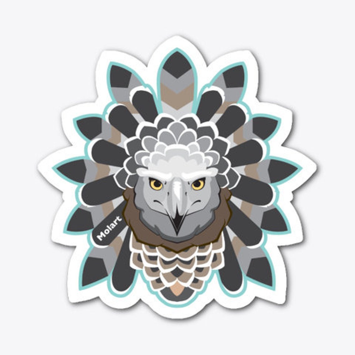 Panama Harpy Eagle Sticker: National Bird Decal - Etsy