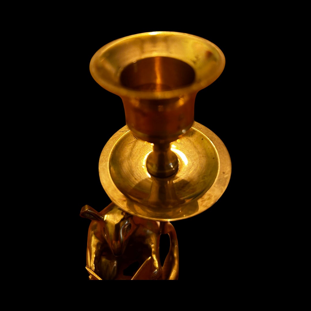 Vintage Brass MOUSE Reading Book Candle Holder 6 India - Etsy