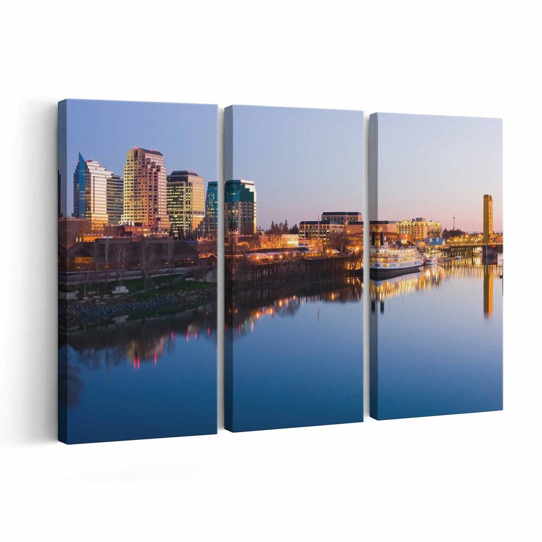 Sacramento Skyline Canvas Print || Sacramento Skyline Wall Art ...