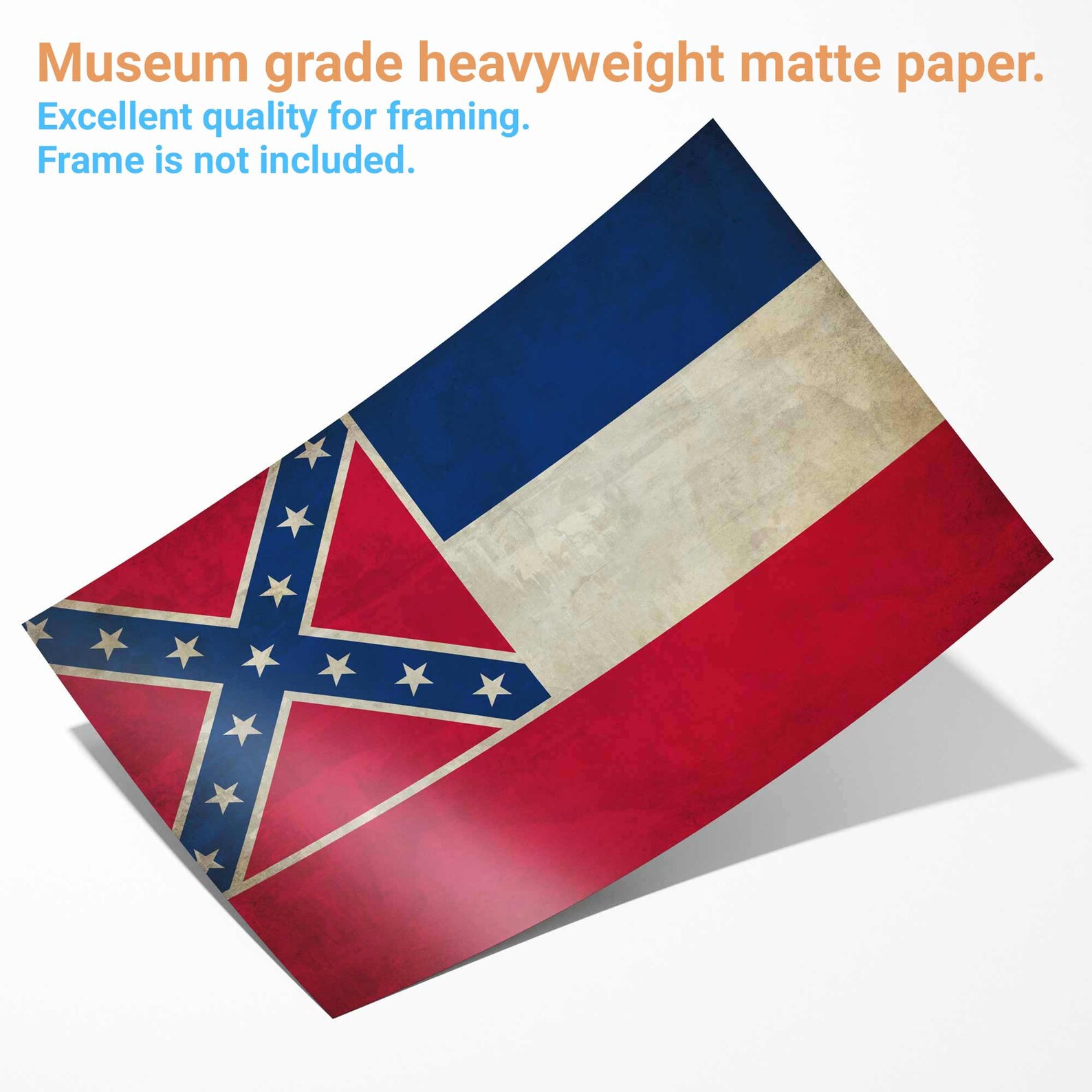 Mississippi State Flag Canvas Print Mississippi State Flag Wall Art ...