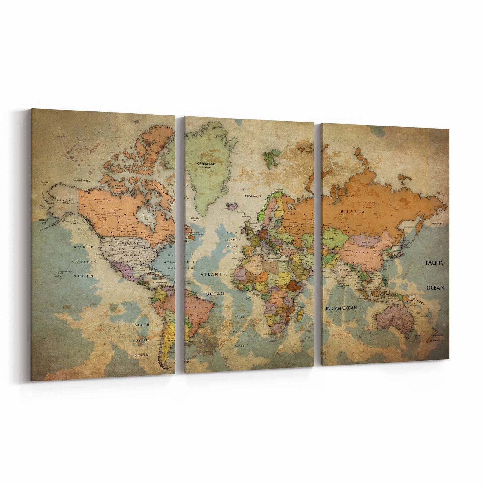 Vintage Push Pin World Map Personalized World Map Vintage Push | Etsy