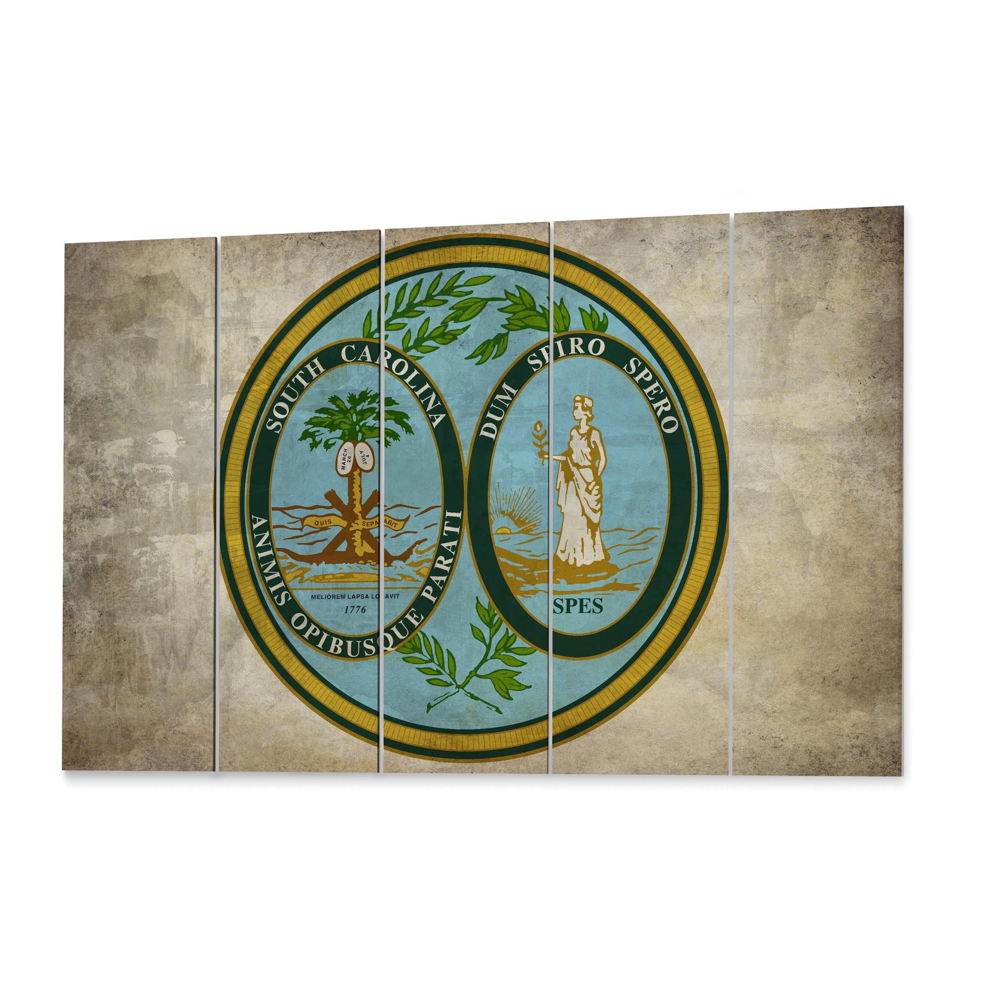 South Carolina State Seal Wall Art Canvas South Carolina State | Etsy