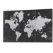 Dark Gray Push Pin World Map Personalized World Map Dark Gray Push Pin ...