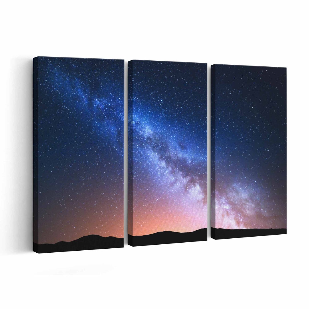Starry Sky Canvas Print || Starry Sky Wall Art || Starry Sky Poster ...