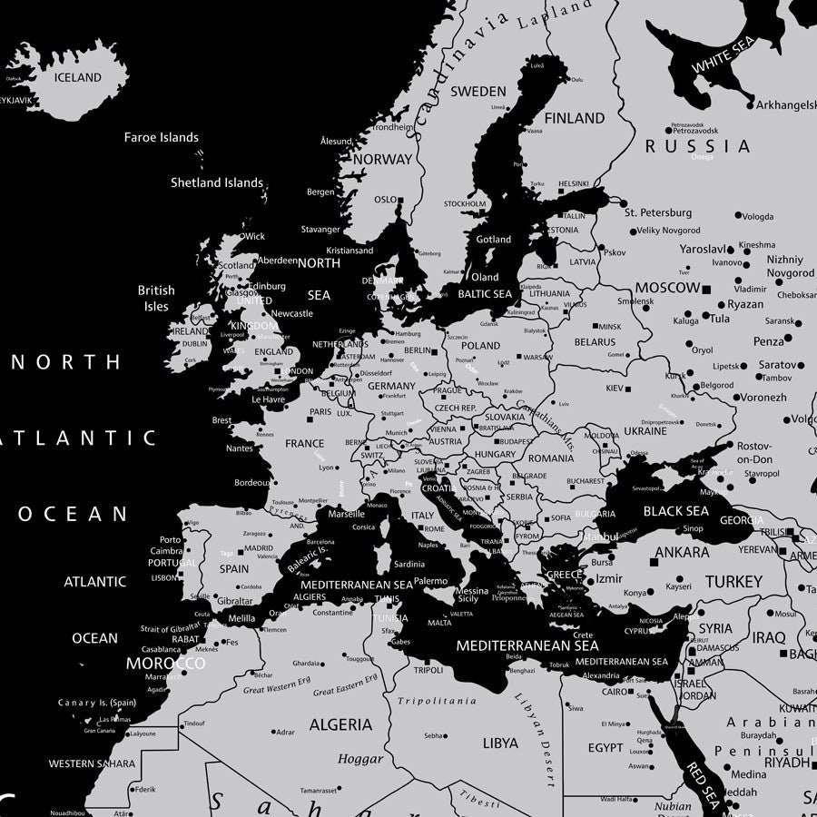 Black Push Pin World Map Personalized - Etsy