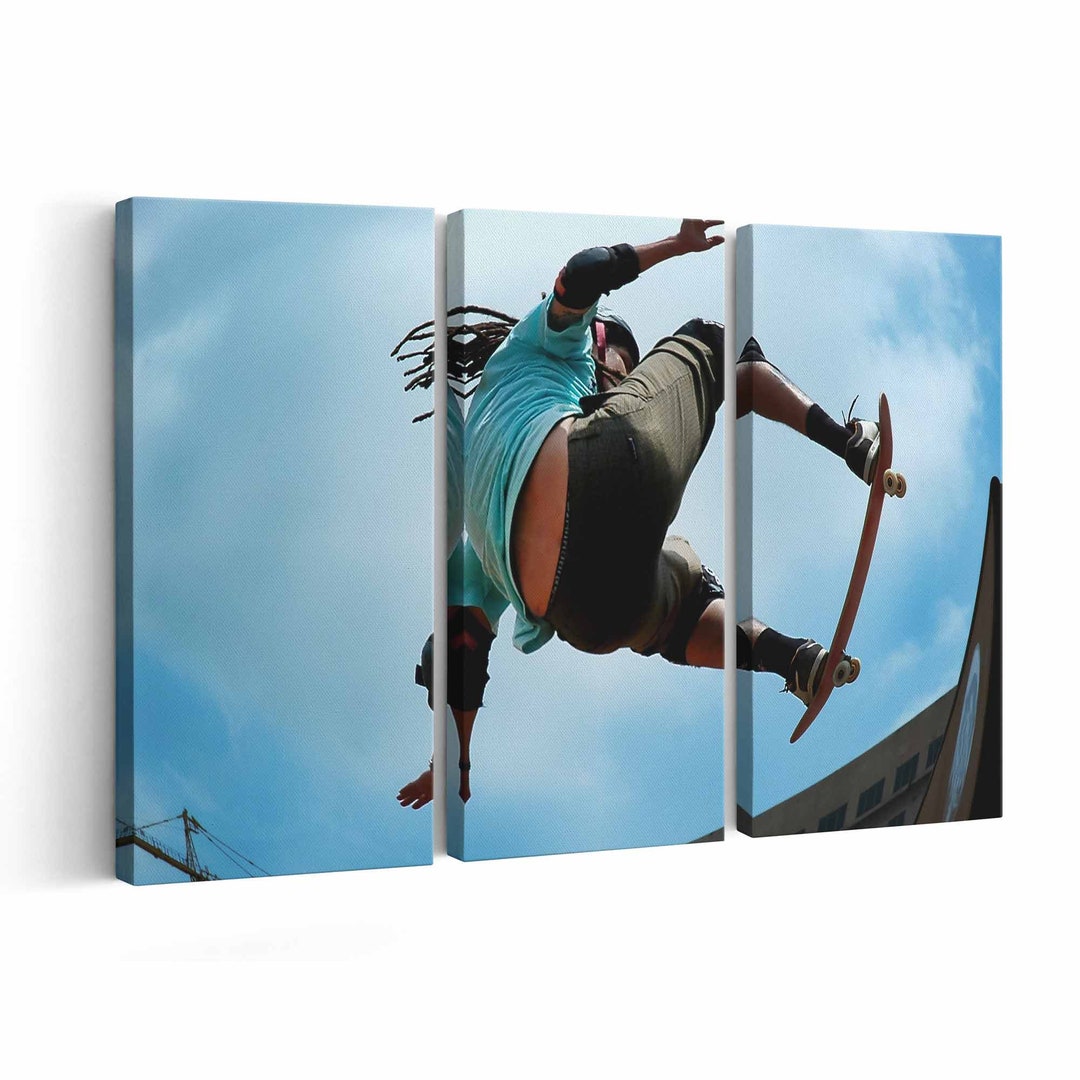 Skateboarding Canvas Print Skateboarding Wall Art - Etsy