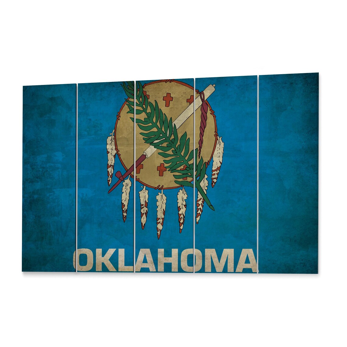 Oklahoma State Flag Canvas Print Oklahoma State Flag Wall Art | Etsy