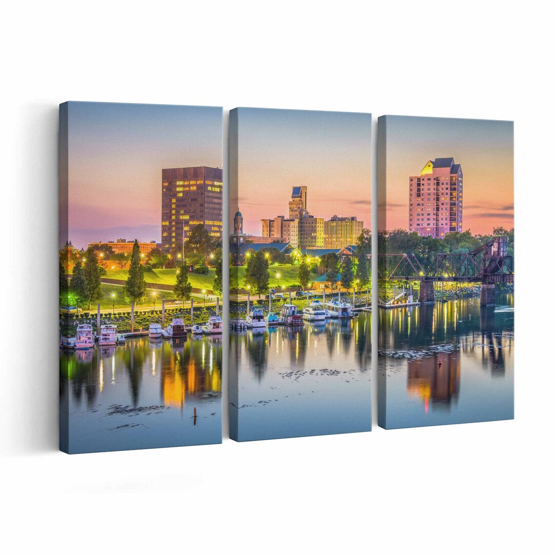 Augusta Skyline Canvas Print || Augusta Skyline Wall Art || Augusta ...