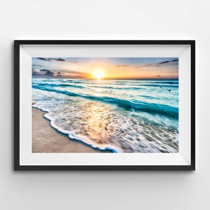 Ocean Beach Canvas Print || Ocean Beach Wall Art || Ocean Beach Poster ...