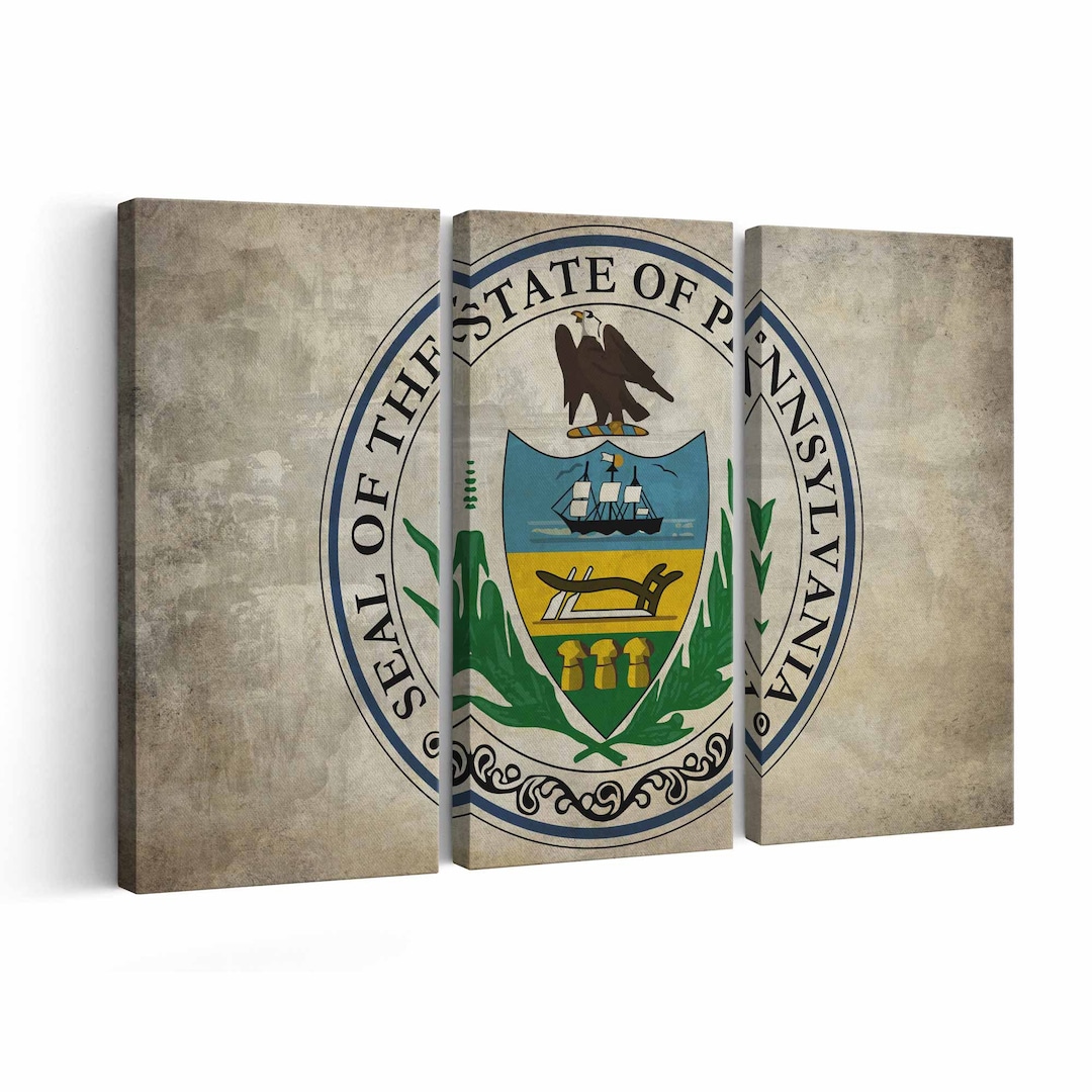 Pennsylvania State Seal Canvas Print Pennsylvania State - Etsy