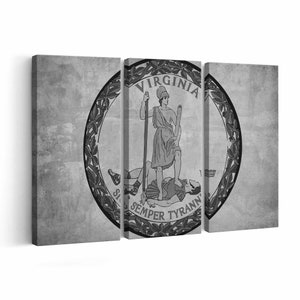 Virginia State Seal Canvas Print || Virginia State Seal Wall Art ...