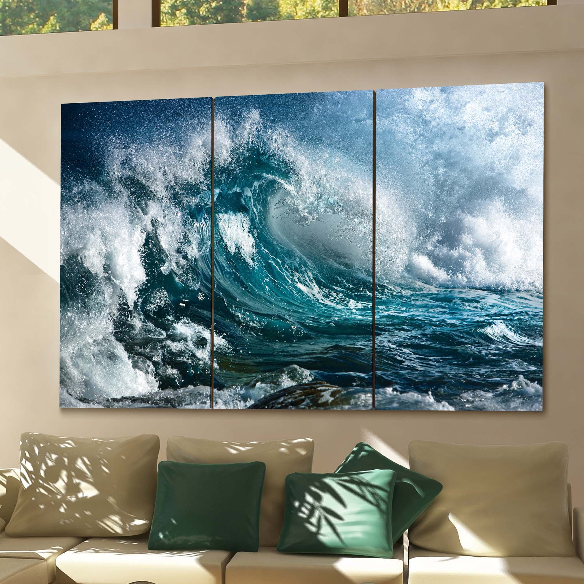 Ocean Wave Canvas Print Ocean Wave Wall Art Canvas Multiple | Etsy