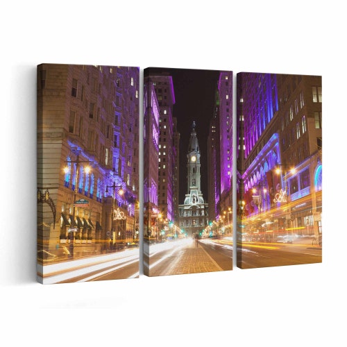 Philadelphia Skyline on Canvas B&W Large Wall Art - Etsy