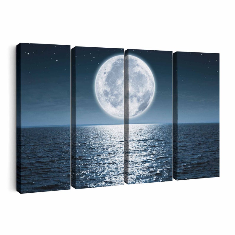 Full Moon Canvas Print Full Moon Wall Art Full Moon - Etsy
