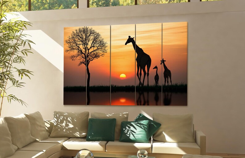 Giraffe Canvas Print Giraffe Wall Art Canvas Multiple Sizes - Etsy