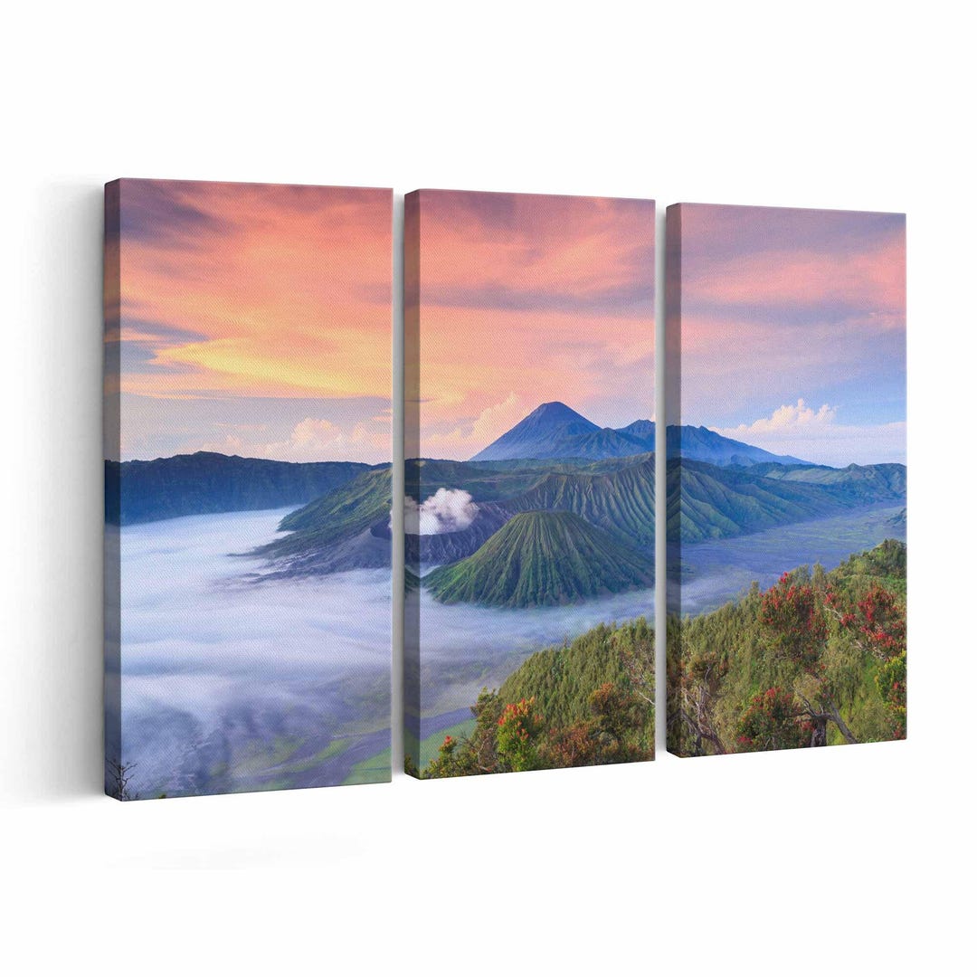 Bromo Volcano at Sunrise | Canvas or Poster Print (framed) | Color ...