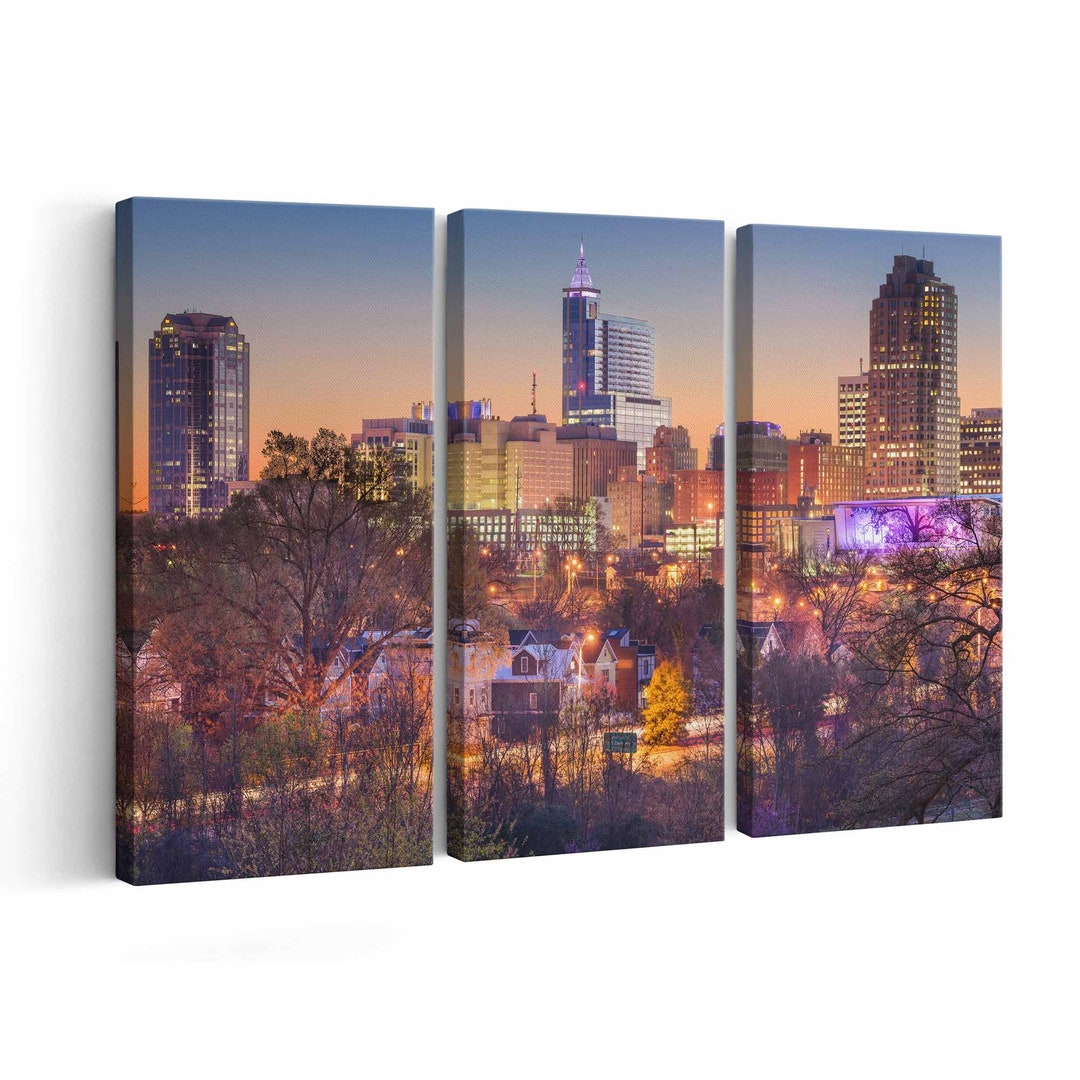 Raleigh Skyline Canvas Print || Raleigh Skyline Wall Art || Raleigh ...