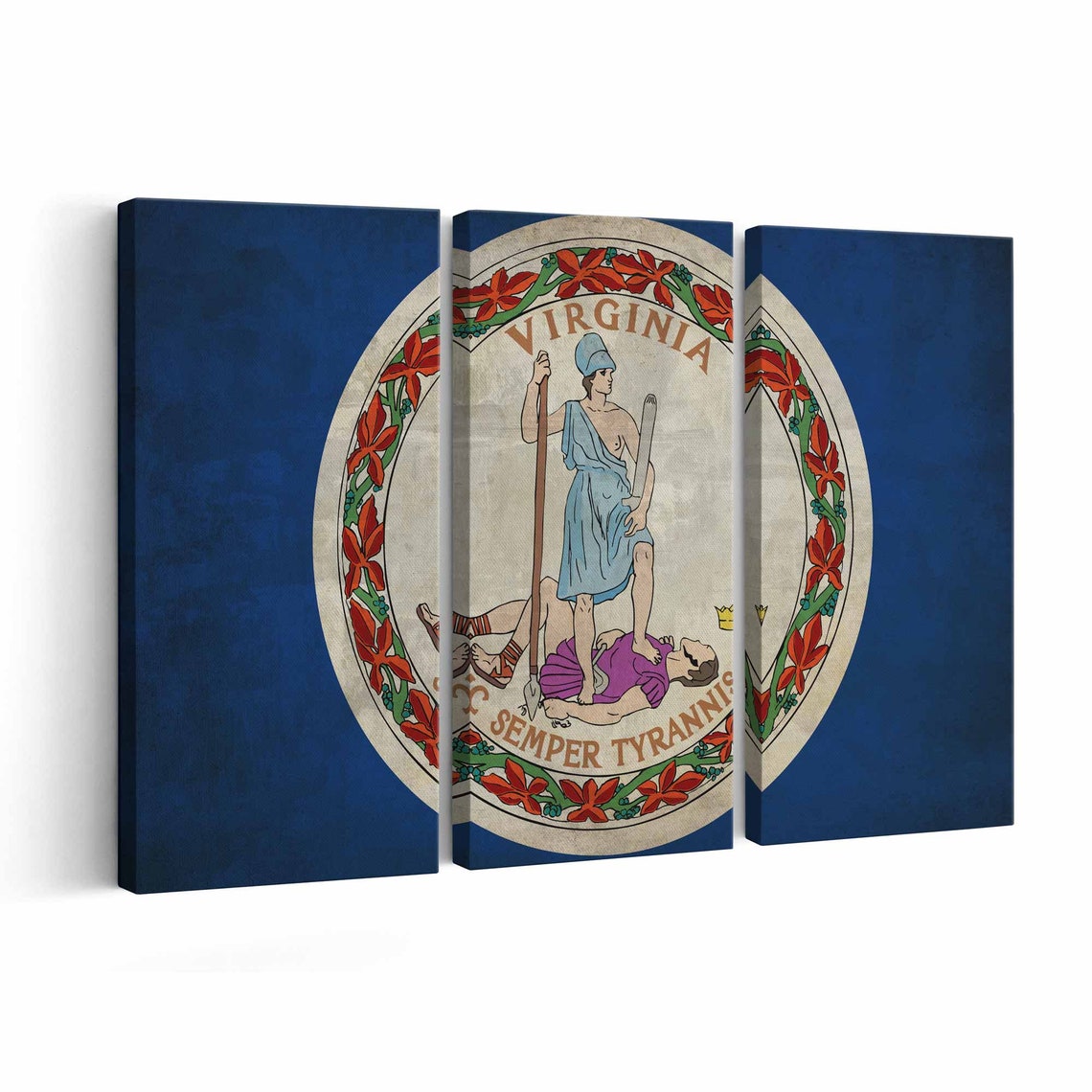 Virginia State Flag Canvas Print Virginia State Flag Wall - Etsy