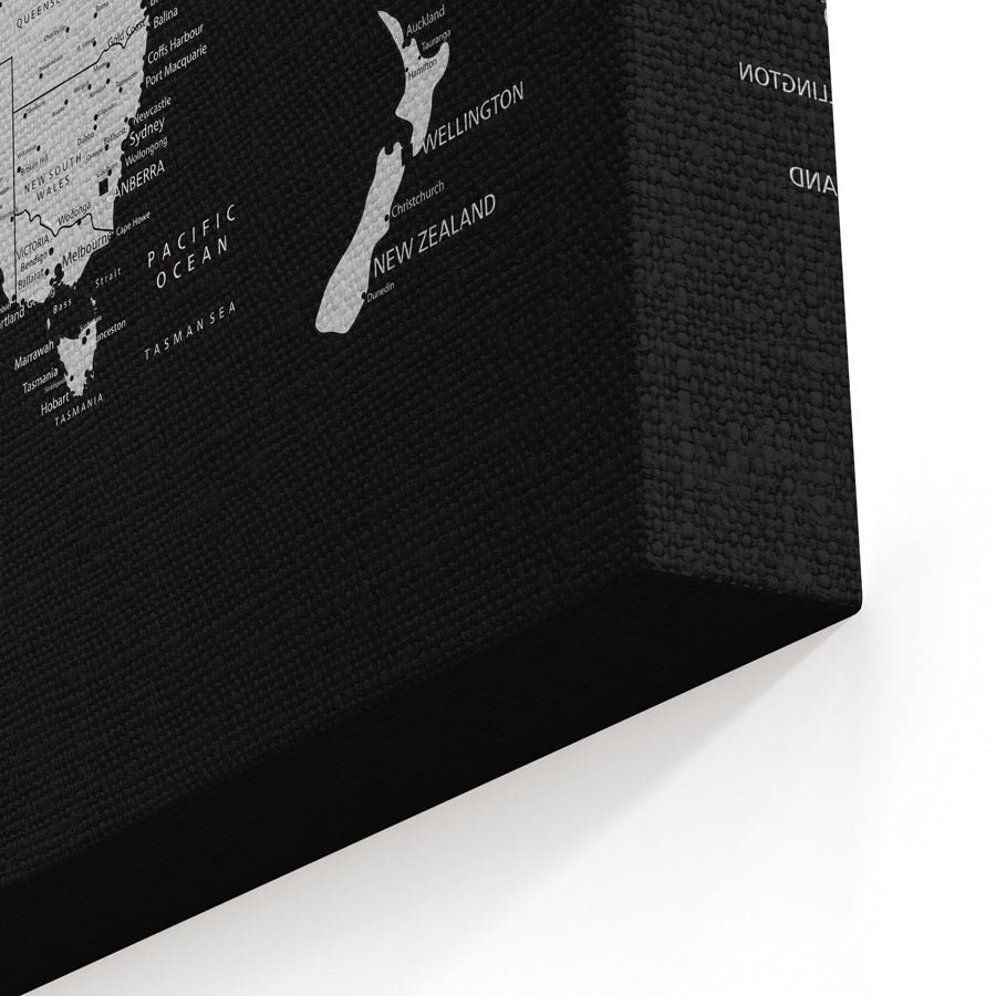 Black Push Pin World Map Personalized World Map Black Push Pin - Etsy