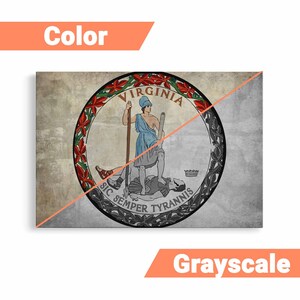 Virginia State Seal Canvas Print || Virginia State Seal Wall Art ...