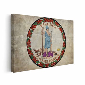 Virginia State Seal Canvas Print || Virginia State Seal Wall Art ...