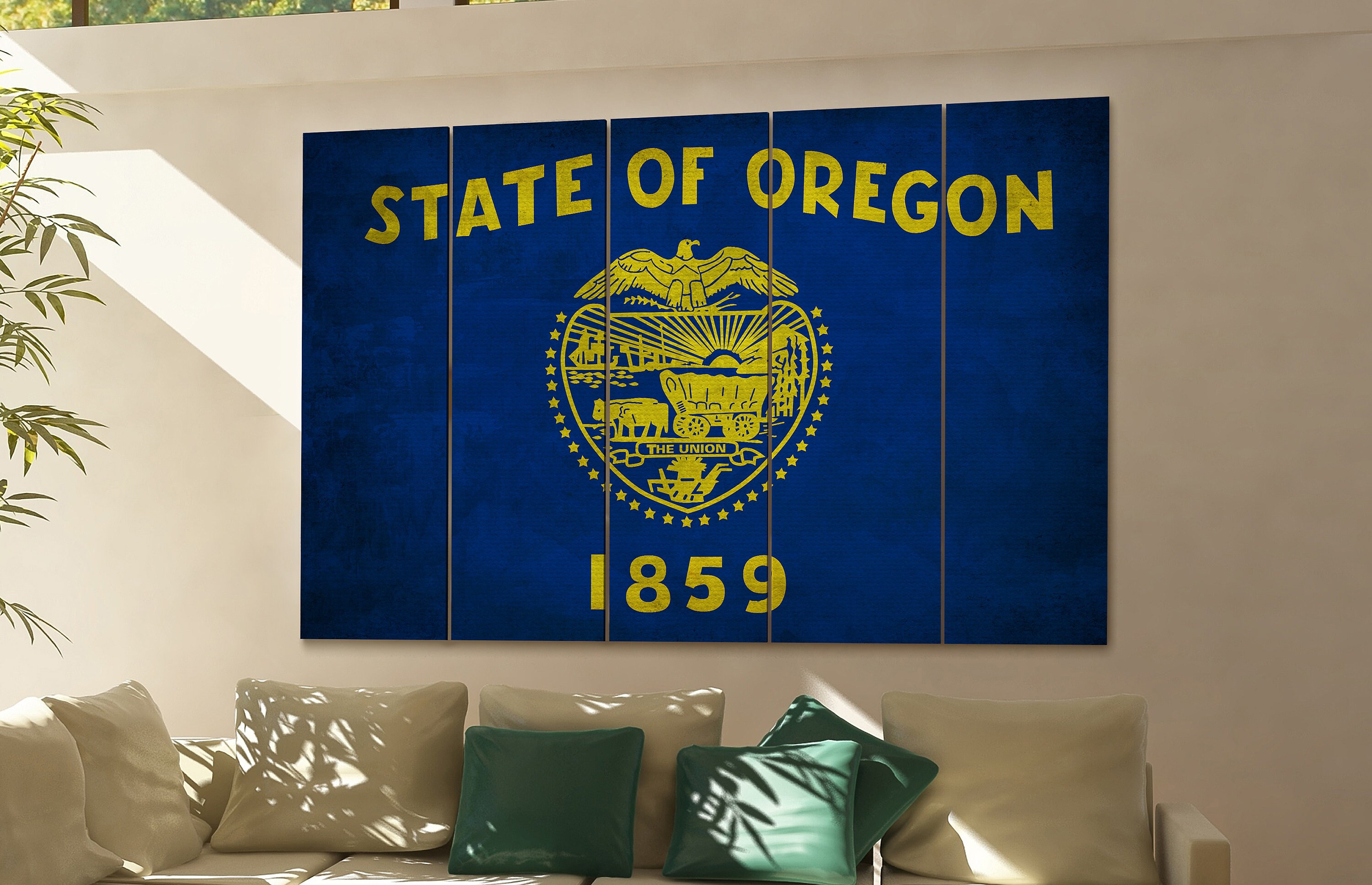 Oregon state flag Oregon flag state of Oregon Oregon wall decor Oregon ...