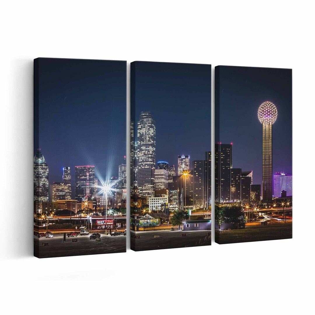Dallas Skyline Canvas Print Dallas Skyline Wall Art Dallas Skyline ...