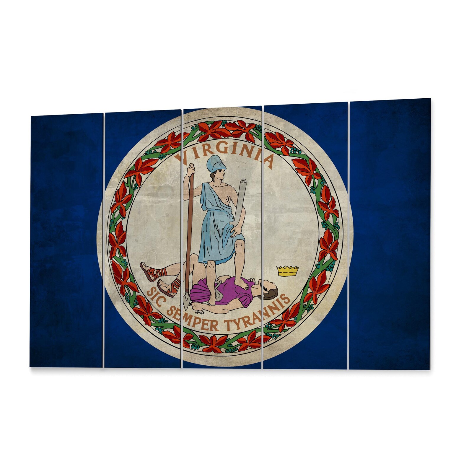 Virginia State Flag Canvas Print Virginia State Flag Wall Art | Etsy