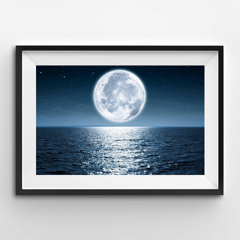 Full Moon Canvas Print Full Moon Wall Art Full Moon - Etsy